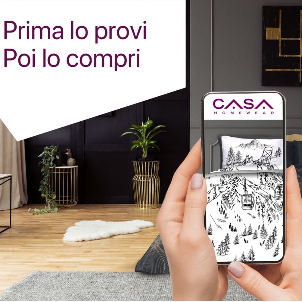 "Provare" la biancheria del letto con un'app – Casahomewear